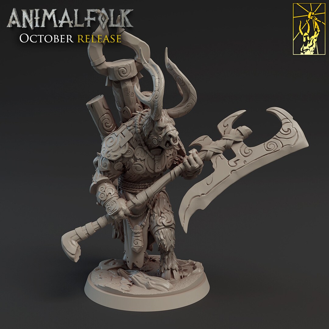 Minotaur Lord Resin Miniature for Tabletop Wargaming Dungeons and ...