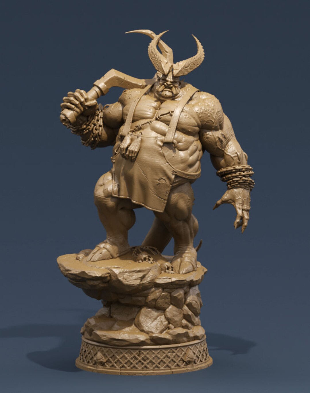 OGRE BUTCHER for D&D Tabletop Wargaming Miniature100mm. Resin Model Kit ...