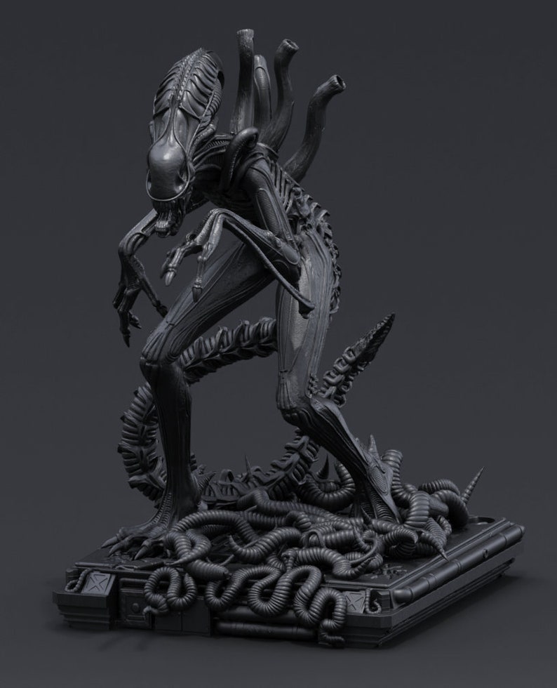 Alien Warrior 3d Print Statue Stl Model Xenomorph Miniature Model Kit Digital File. - Etsy