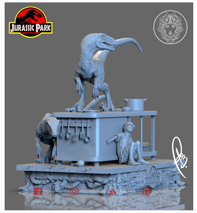 Jurassic Park 3d Print Statue Marvel Stl Model Dc Comic Hero - Etsy ...