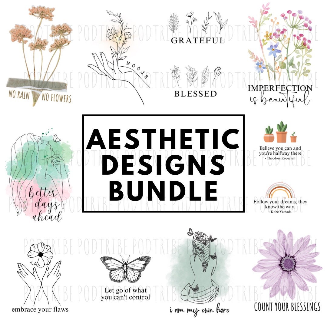 Aesthetic Minimalist Designs for Print on Demand Business - Etsy