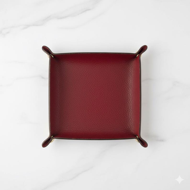 Personalized Leather Valet Tray for Him/her, Custom Engraved Catchall ...
