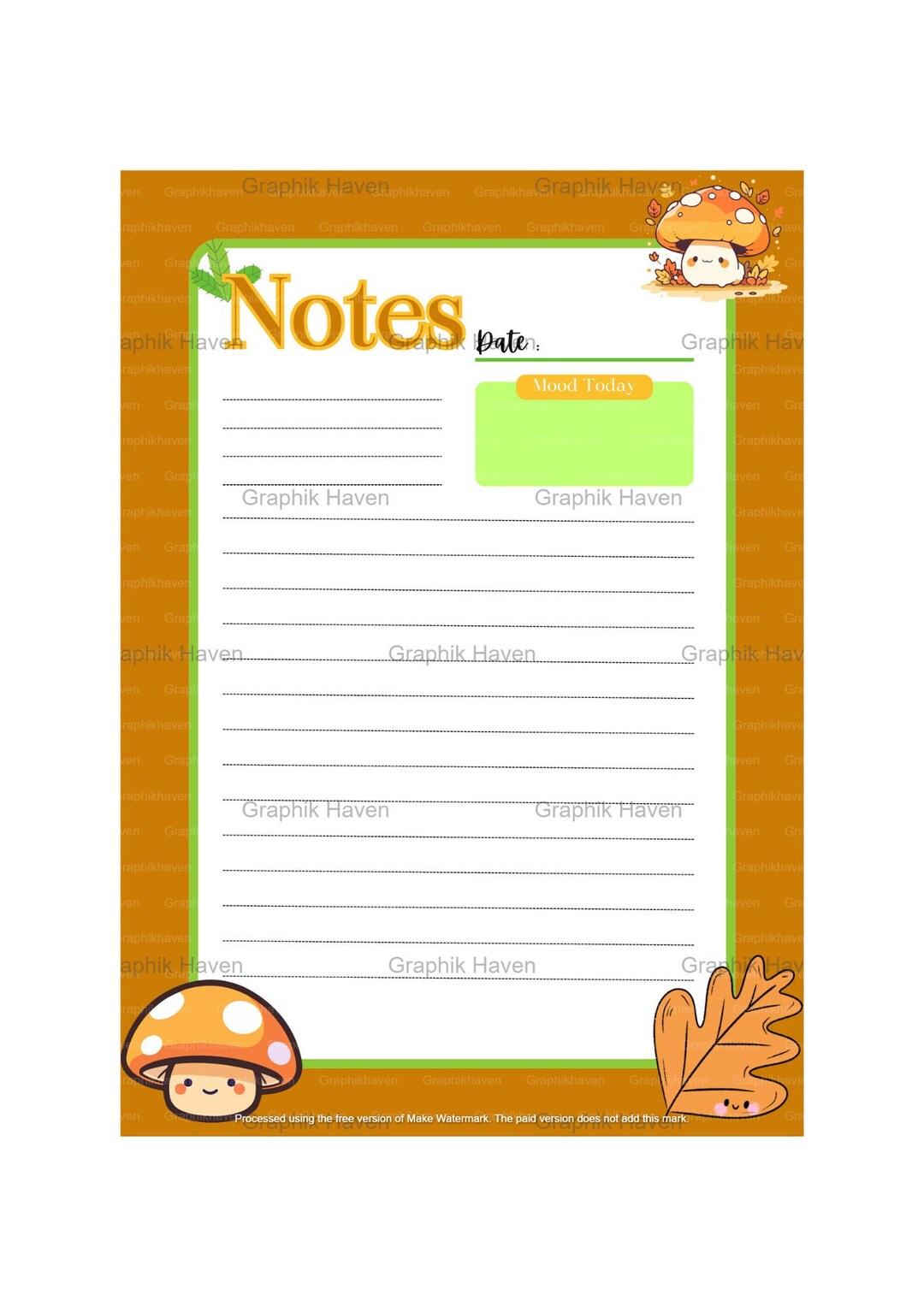 Cottagecore Printable Note Page, Writing Page, Check List, Motivation ...