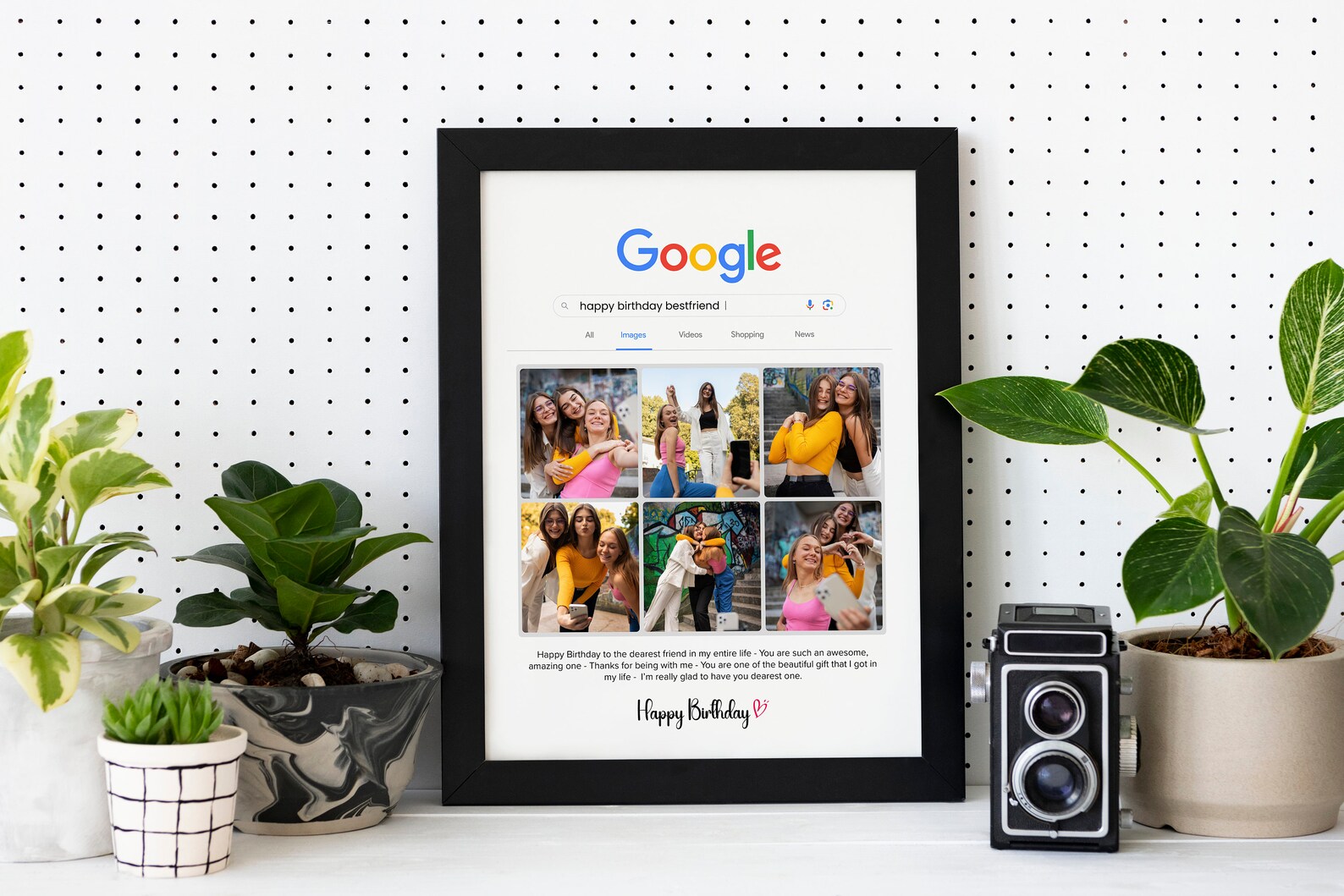 Google Photo Frame Customized Photo Frame Birthday Gift - Etsy