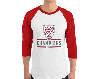Wazzu Pac-2 Champions Unisex 3/4 Sleeve Raglan Shirt Heather - Etsy