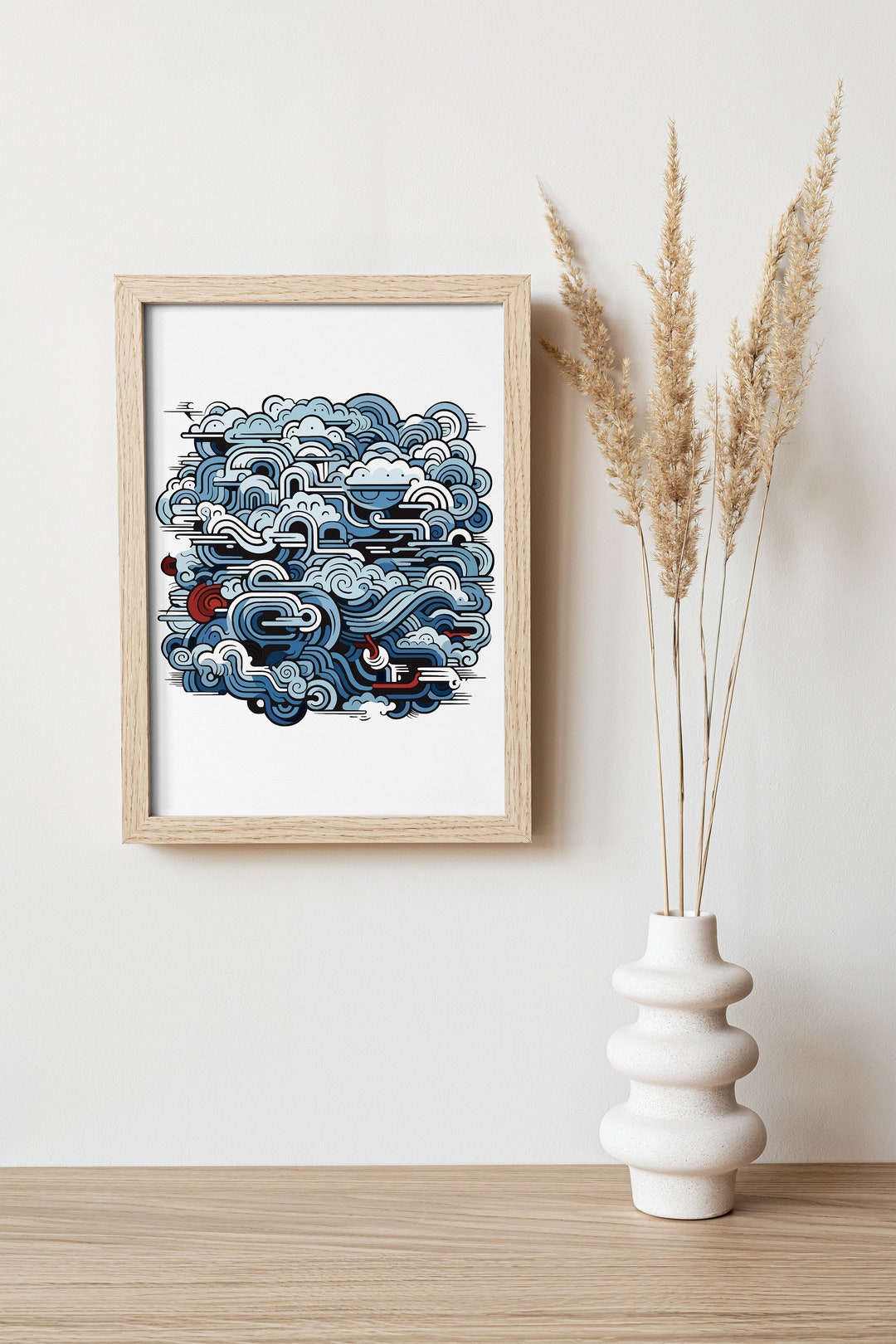 The Great Wave off Kanagawa Printable Art, Modern Wall Art Print ...