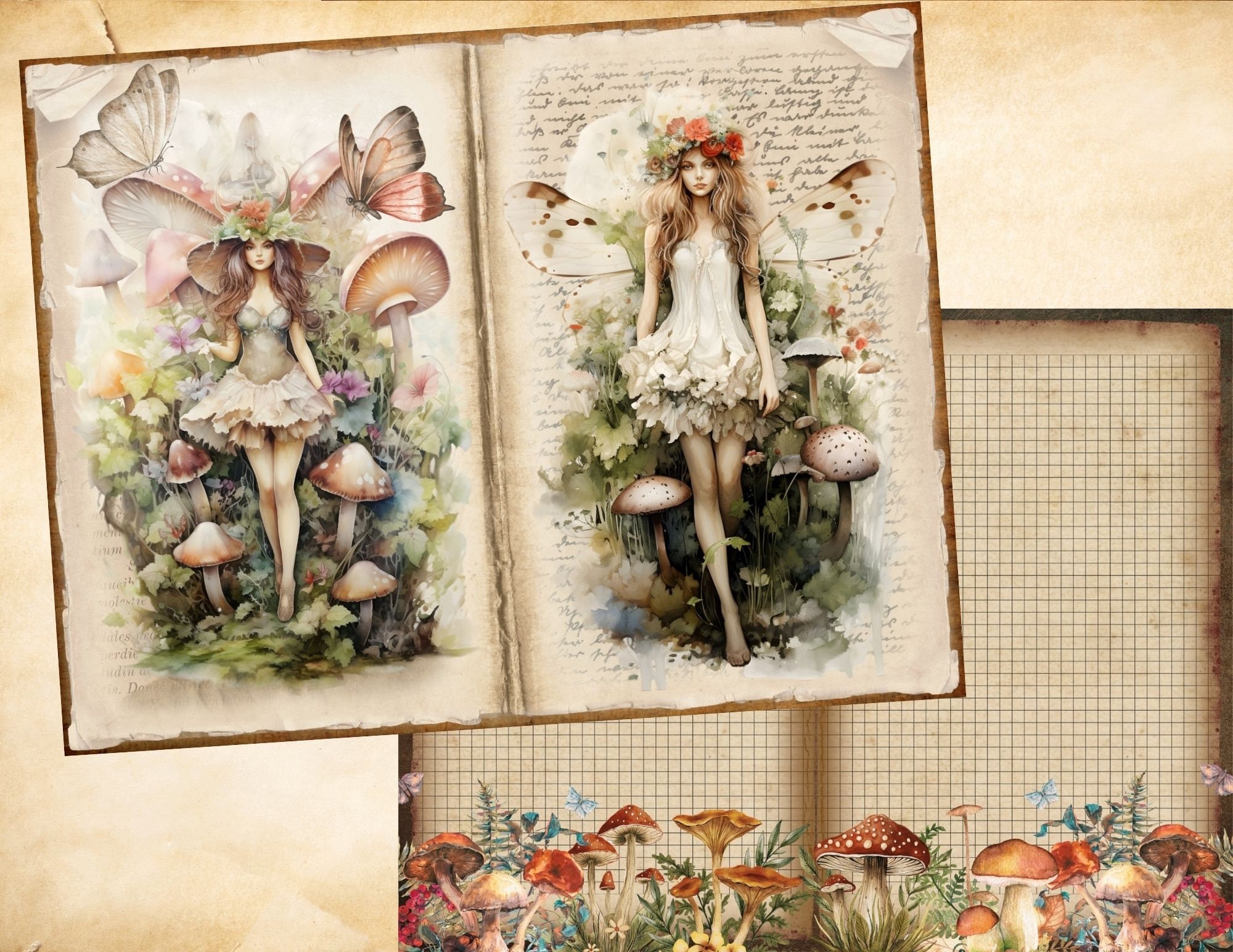 Forest Fairy Junk Journal Kit, Printable Fairy Journaling Pages ...