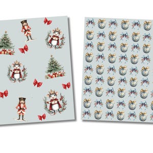 Coquette Christmas Digital Paper: Seamless Bow Patterns (digital ...