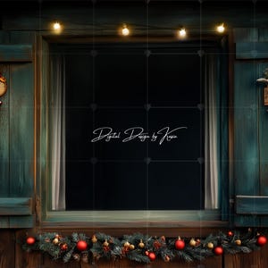 Rustic Christmas Window Digital Backdrop: Cozy Holiday Overlay (2 PSD Files) - Etsy