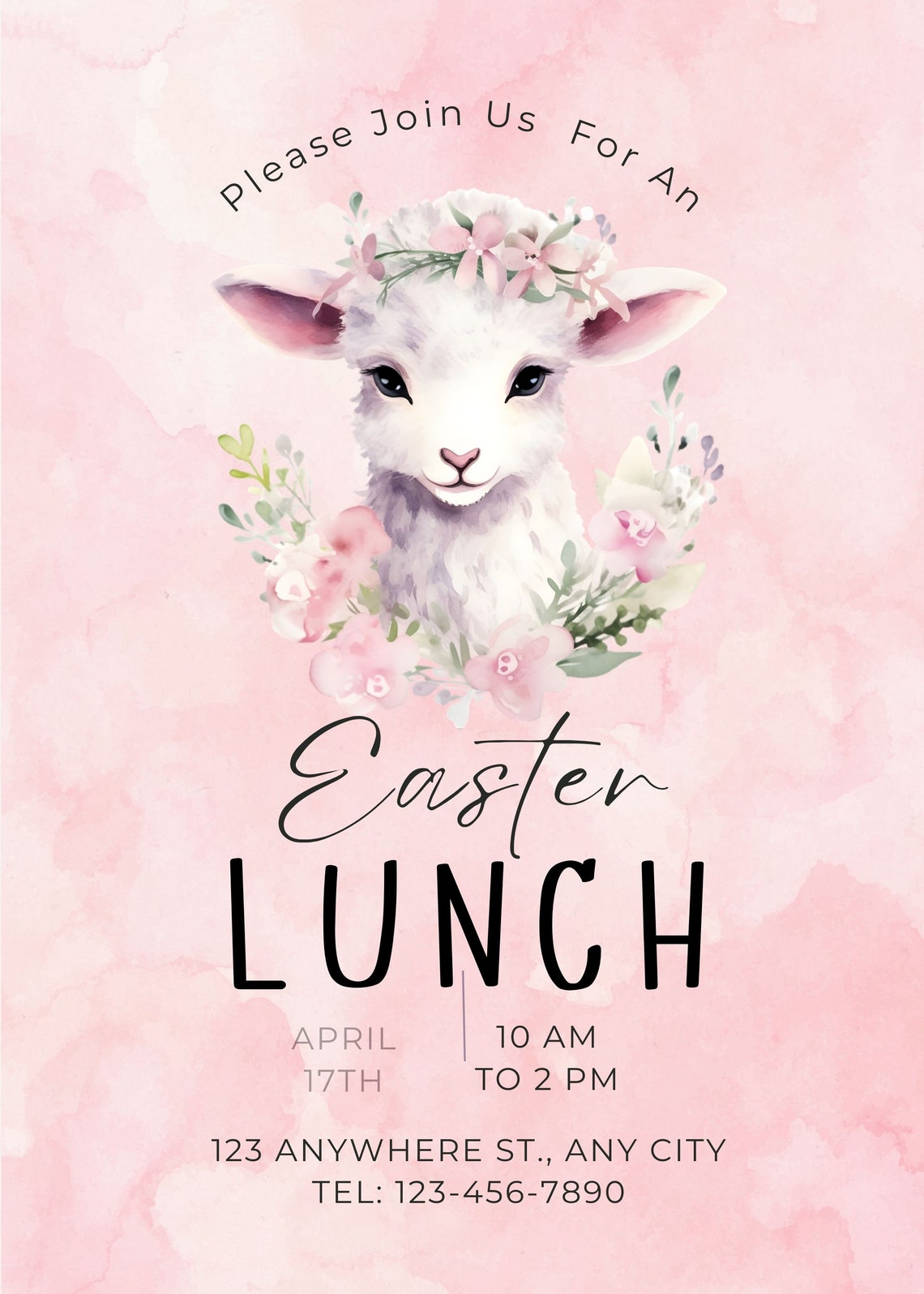 Watercolor Happy Easter Clipart Bundle, Farmhouse Easter Clipart ...