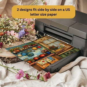 Rustic Cottage Kitchen Papers: Retro Collage Sheets (digital Download ...