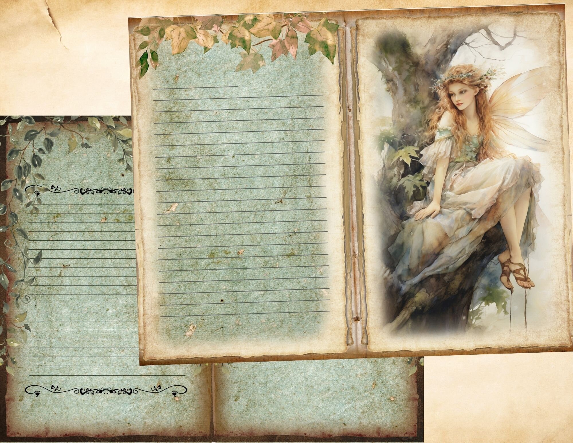 Forest Fairy Junk Journal Kit, Printable Fairy Journaling Pages ...