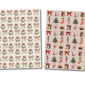 Coquette Christmas Digital Paper: Seamless Bow Patterns (digital ...