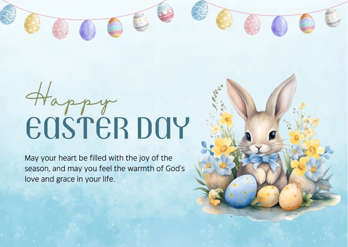 Watercolor Happy Easter Clipart Bundle, Farmhouse Easter Clipart ...