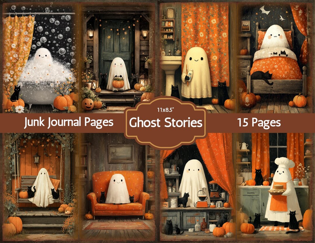 Ghost Stories Junk Journal Pages, Spooky Halloween Printables (PDF ...