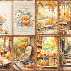 Whimsical Autumn Junk Journal Kit, Cosy Fall Junk Journal Scrapbook Kit ...