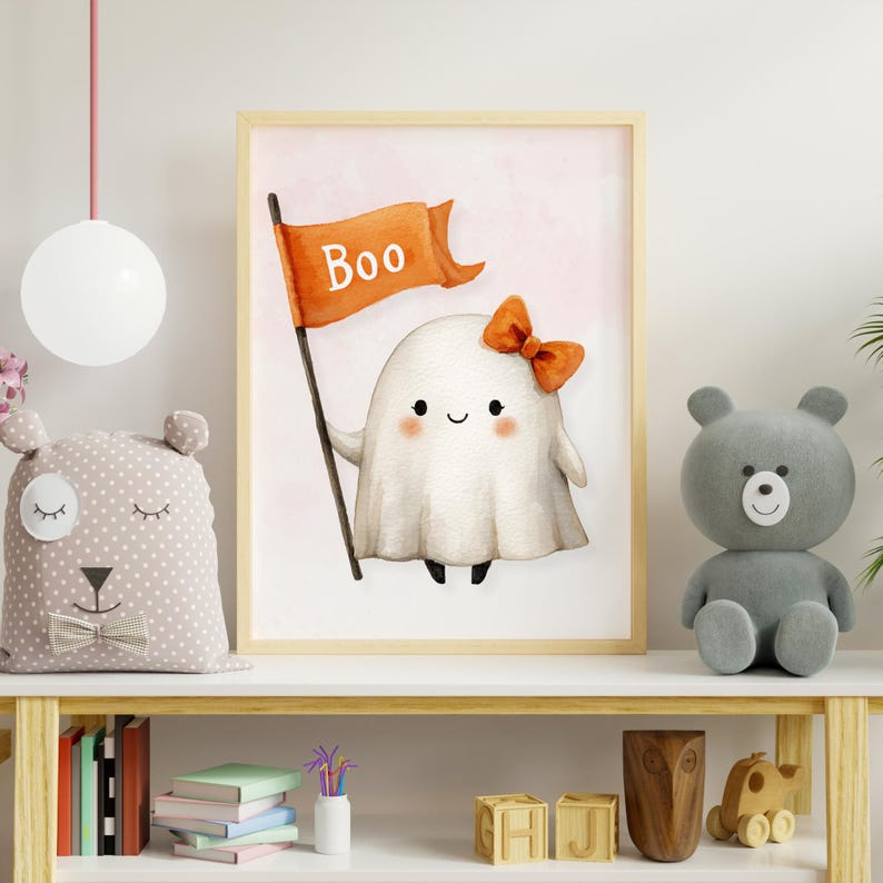 Cute Little Halloween Ghost Clipart Bundle, Halloween Graphics, Kids ...