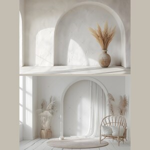 Minimalistic Arch Maternity Backdrop, Minimal Boho Arches Digital Backdrop Bundle, Maternity ...