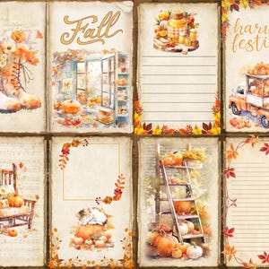 Whimsical Autumn Junk Journal Kit, Cosy Fall Junk Journal Scrapbook Kit ...