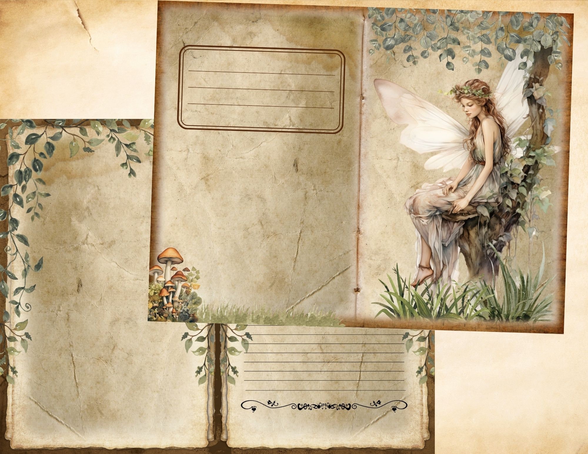 Forest Fairy Junk Journal Kit, Printable Fairy Journaling Pages ...