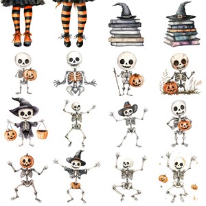 Watercolor Cute Halloween Clipart Mega Bundle, Kids PNG Graphics - Etsy
