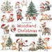 Woodland Christmas Clipart Bundle: Festive Animals, Holiday Graphics ...