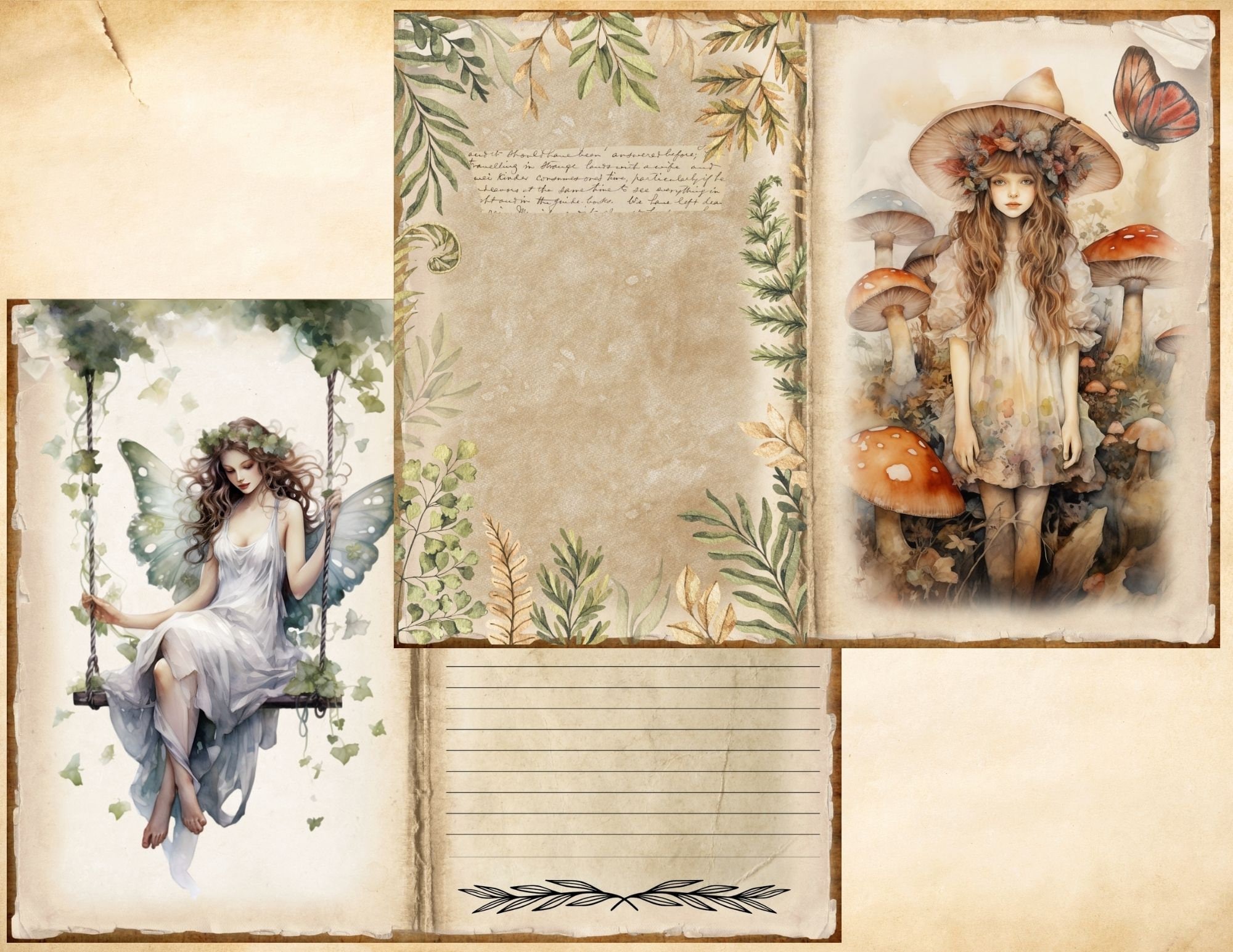 Forest Fairy Junk Journal Kit, Printable Fairy Journaling Pages ...