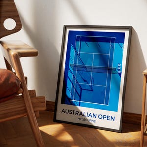 Australian Open Poster, Tennis Wall Art Print, Tennis Painting ...