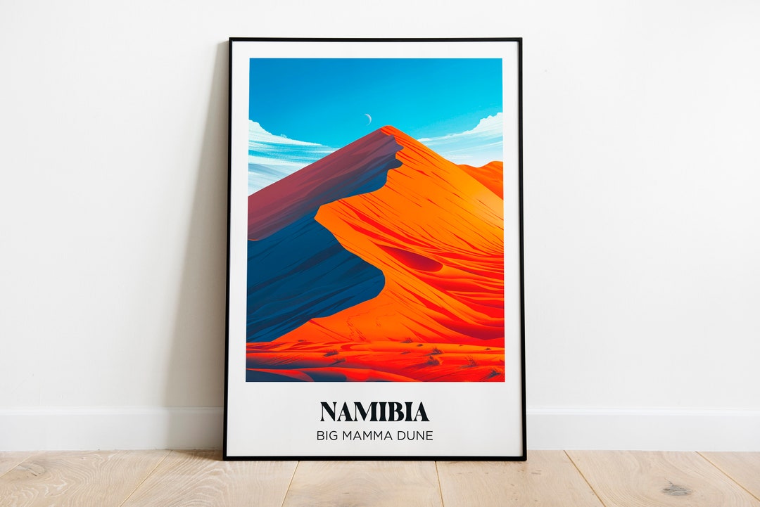 Namibia Travel Poster,african Wall Art Print,namibia Painting ...