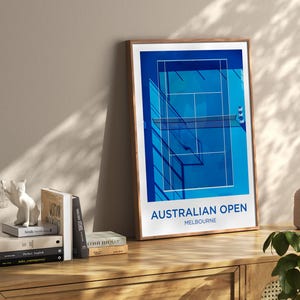 Australian Open Poster, Tennis Wall Art Print, Tennis Painting ...
