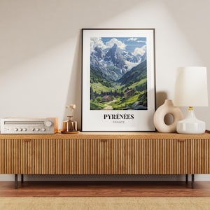 Pyrenees Mountain Poster, Pyrenees Print, Pyrenees Poster, Mountain ...