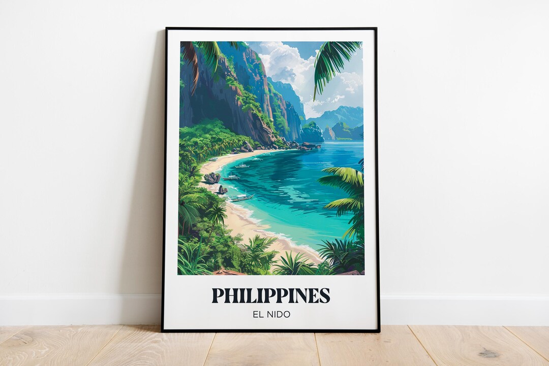 Philippines Poster, Philippines Landscape Illustration, Philippines ...