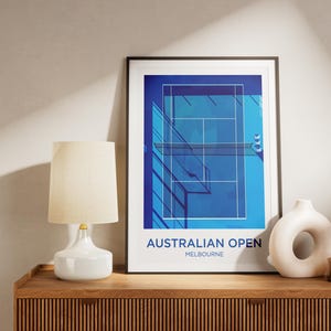 Australian Open Poster, Tennis Wall Art Print, Tennis Painting ...