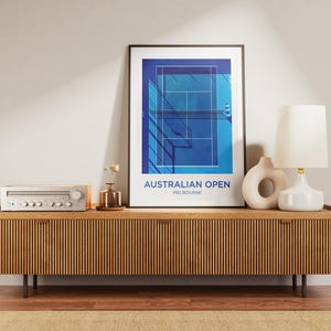 Australian Open Poster, Tennis Wall Art Print, Tennis Painting ...