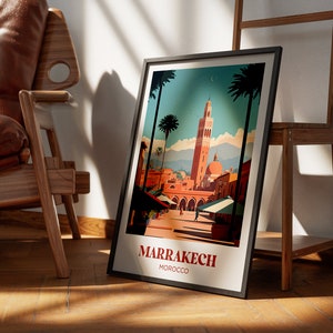 Marrakesh Travel Poster, Marrakesh Wall Art Print,tahiti Painting ...