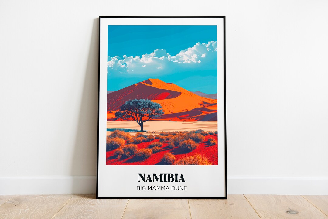 Namibia Travel Poster,african Wall Art Print,namibia Painting ...