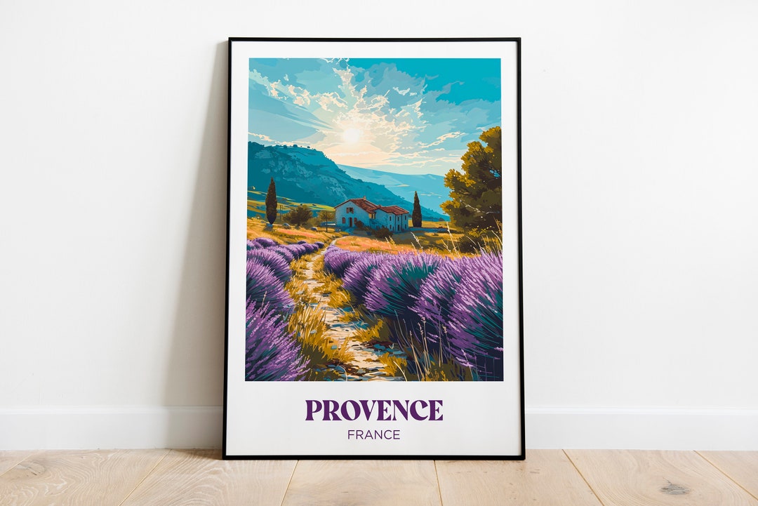 Provence Travel Poster,french Provence Wall Art Print,provencal ...