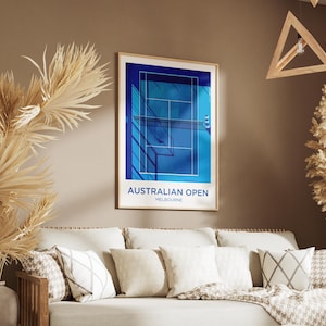 Australian Open Poster, Tennis Wall Art Print, Tennis Painting ...