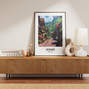 Alsace Poster, Alsace Village Illustration, Alsace Travel Poster ...