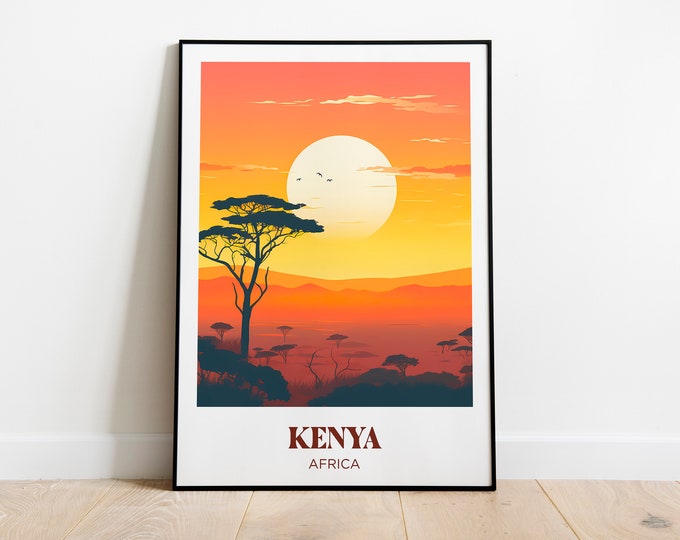 Kenya Poster, Wildlife Poster, Africa Poster, African Print, Kenya Wall ...