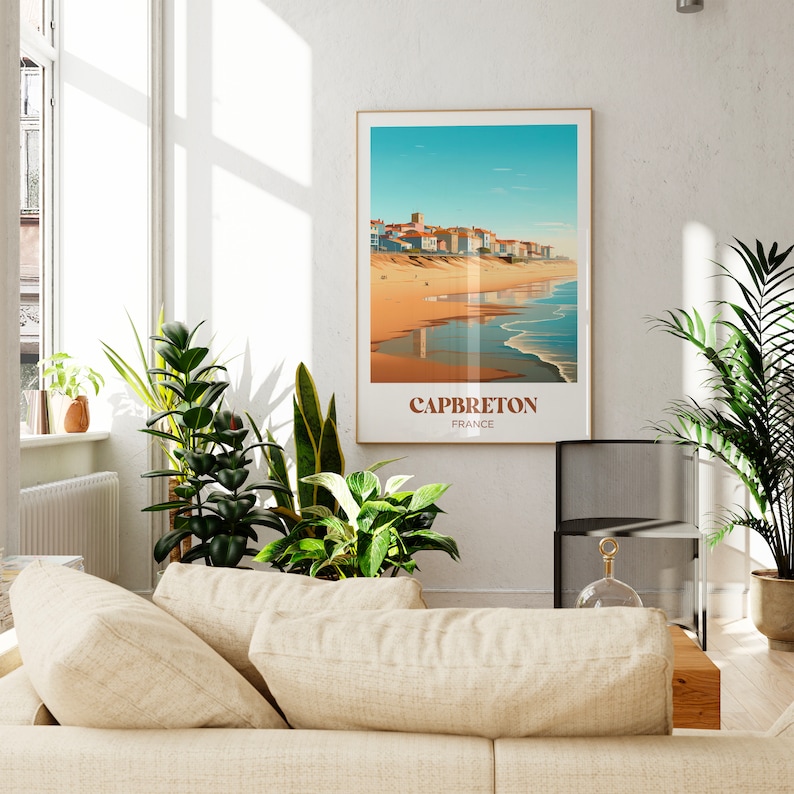 Capbreton Travel Poster, France Wall Art Print, French West Coast ...