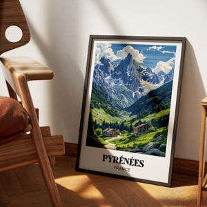 Pyrenees Mountain Poster, Pyrenees Print, Pyrenees Poster, Mountain ...