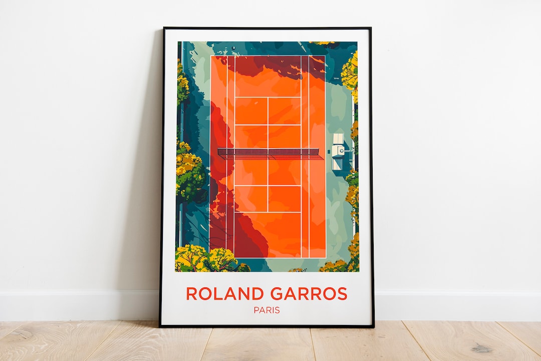 Roland Garros Poster, Tennis Wall Art Print,tennis Painting ...
