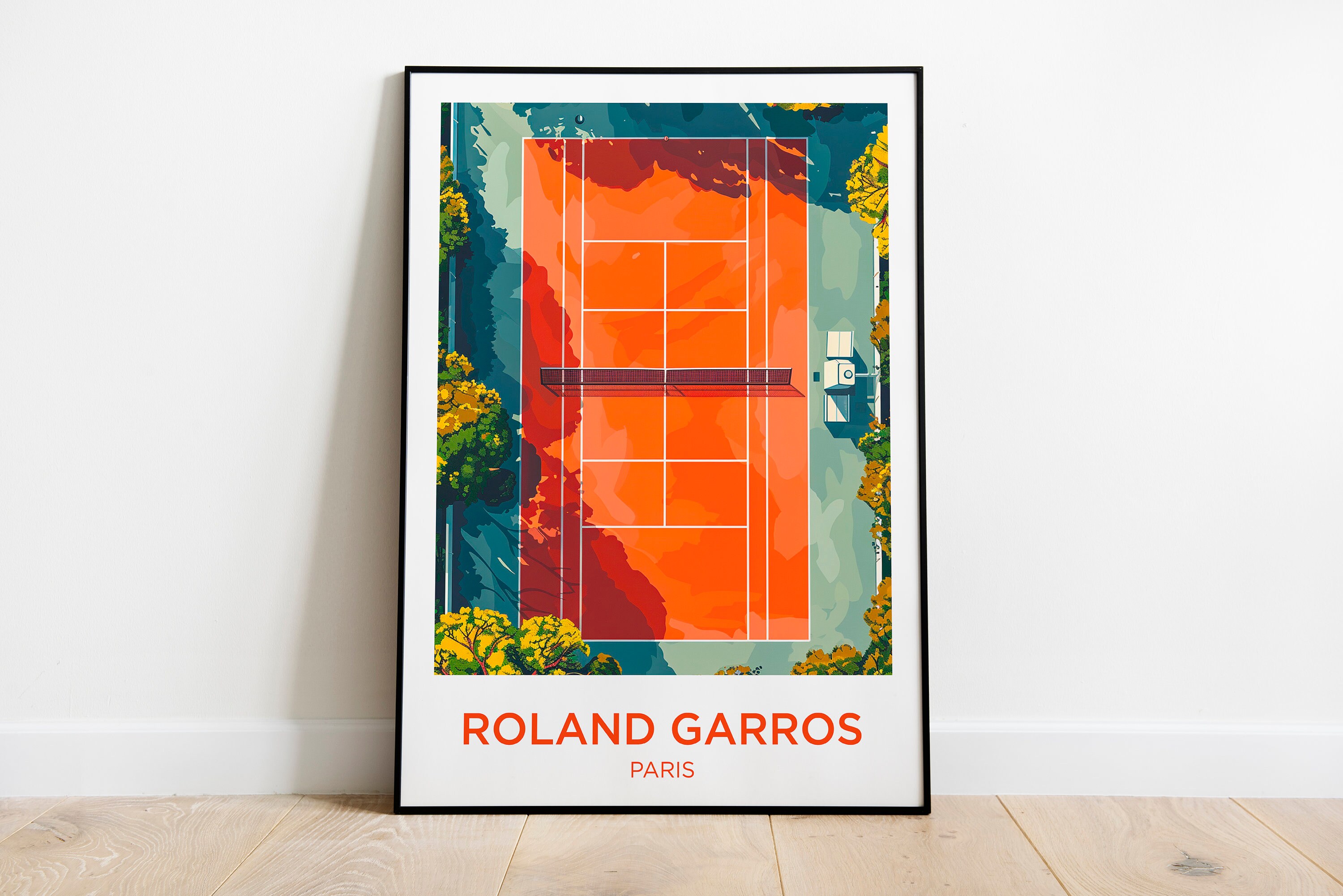 Roland Garros Poster, Tennis Wall Art Print,tennis Painting ...