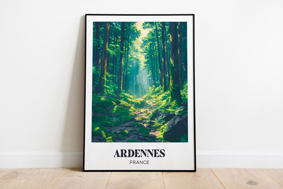 Ardennes Travel Poster - Ardennes Illustration - Ardennes Travel Poster ...