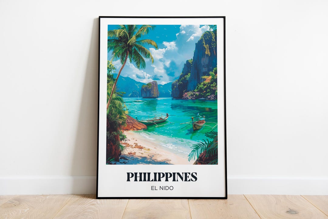 Philippines Poster, Philippines Landscape Illustration, Philippines ...
