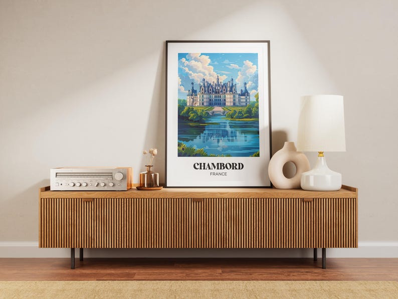Château De Chambord Travel Poster, Chambord Art Print, Château De ...
