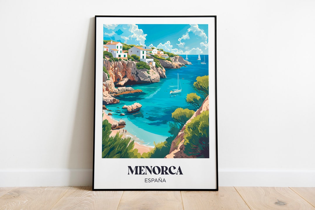 Menorca, Spain Poster Menorca, Spain Illustration Menorca, Spain Travel ...