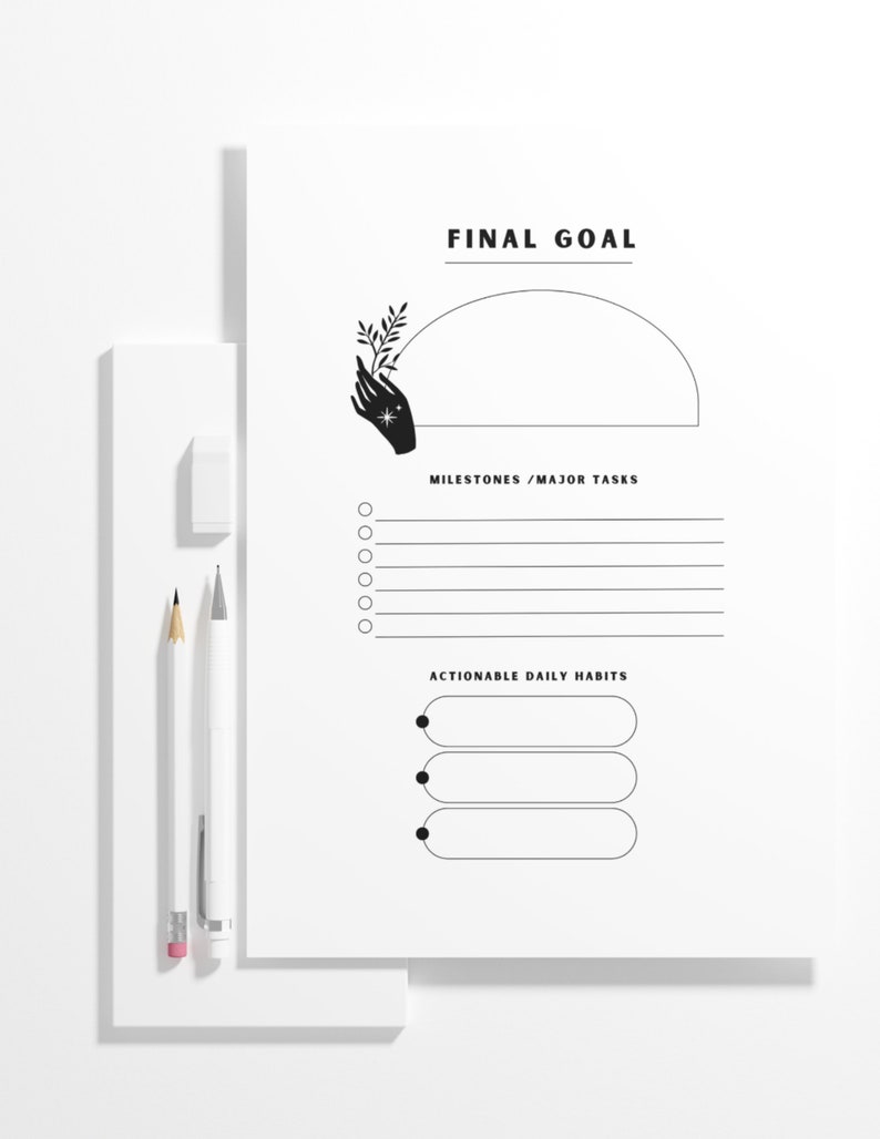 Mindful Goal Setting Workbook Worksheets Diary & Habit - Etsy