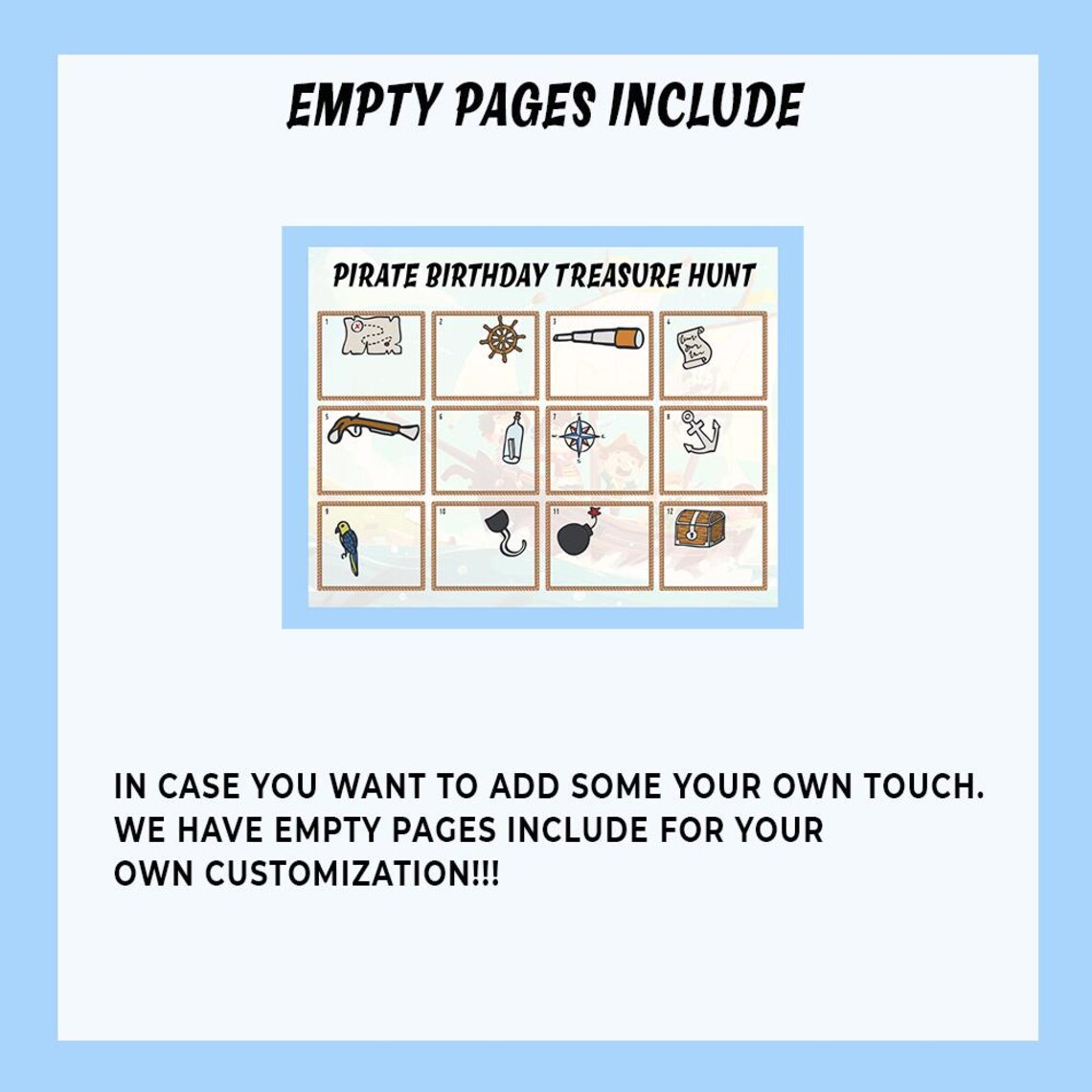 Pirate Birthday Scavenger Hunt for Kids, Birthday Treasure Hunt, Indoor ...